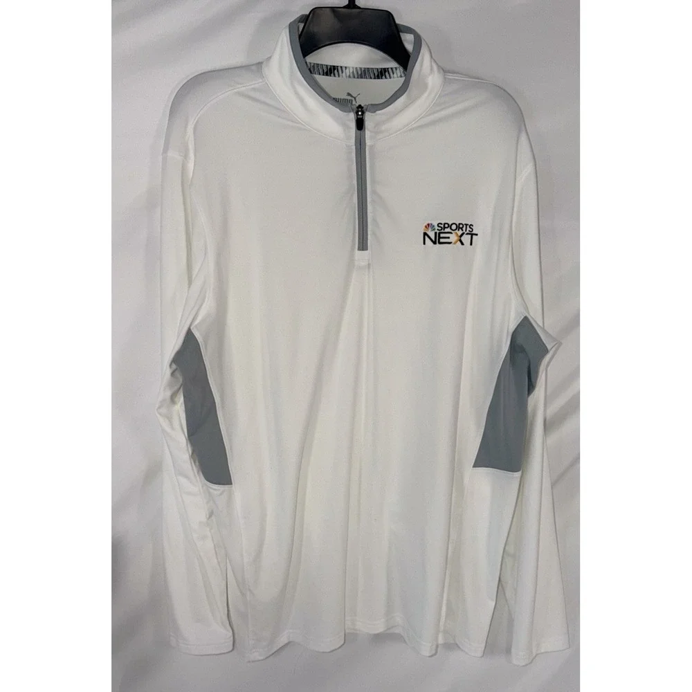 Puma | Shirts | Puma Mens Large Golf Nbc Sports 34 Zip White Shirt Puma ...